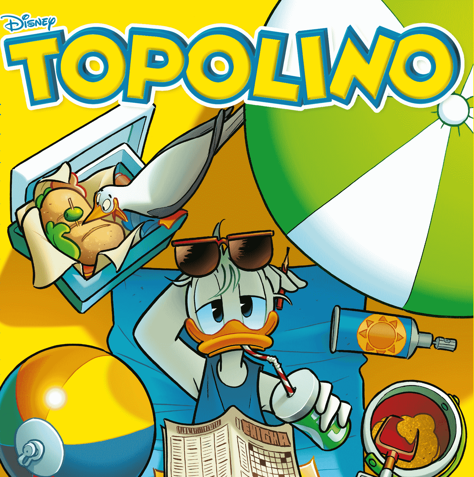 Con Topolino il set composto da due racchette colorate e due palline